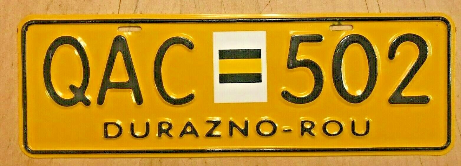 DURAZNO ROU URUGUAY AUTO PASSENGER LICENSE PLATE " QAC 502 " SOUTH ...