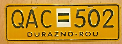 DURAZNO ROU URUGUAY AUTO PASSENGER LICENSE PLATE " QAC 502 " SOUTH ...