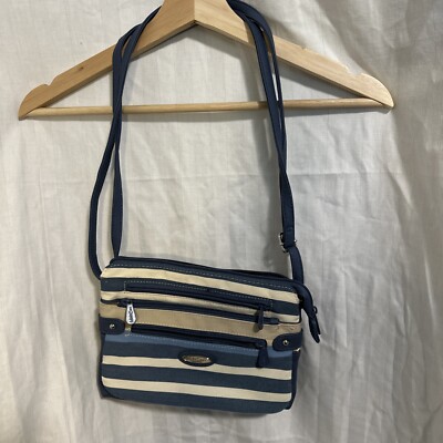 Multi sac purse Pattern: Striped Colors: Blue And Tan New With Out Tag ...