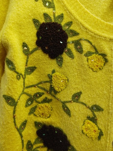 knit elegant sweater with sequins and 2D pattern | eBay