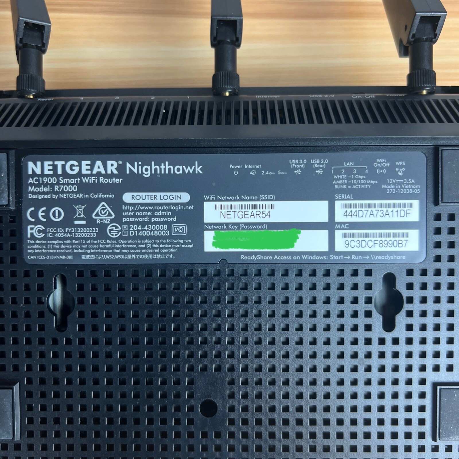 Netgear Nighthawk AC1900 Smart WiFi Router, Model R7000, VPN, parental ...