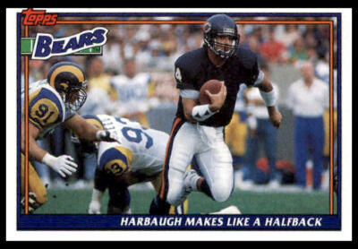 1991 Topps #630 Bears Team Leaders/Results TC, TL Chicago Bears ...