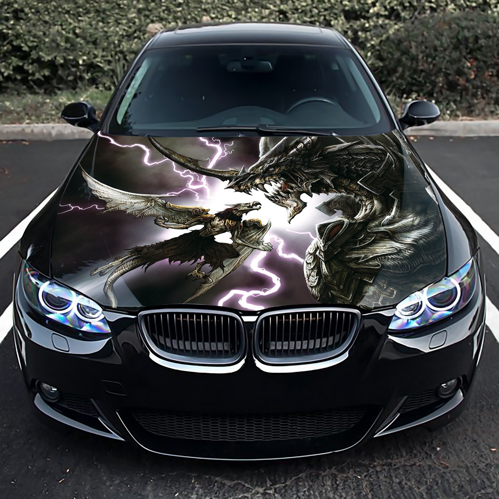 Dragon Car Hood Wrap Decal Vinyl Sticker Full Color Graphic Fit Any Car ...