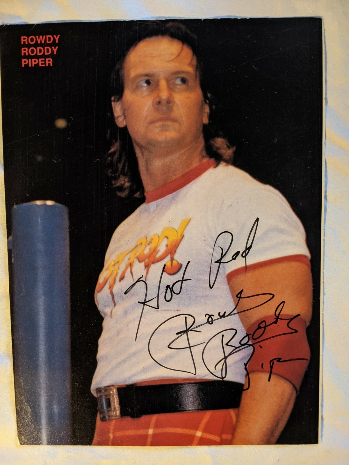 Roddy Piper Autographed Signed Hot Rod Autograph Photo 8.5X11 Wwf Wwe ...