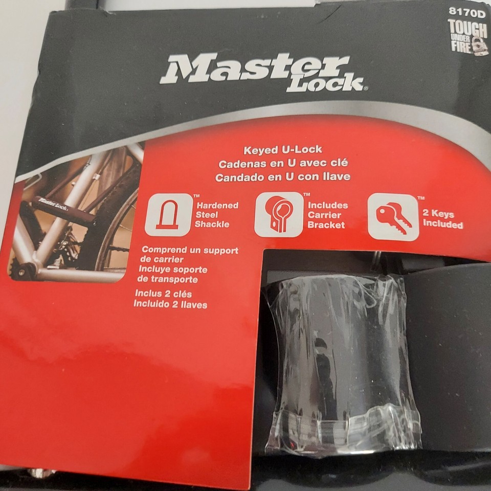 Master Lock Steel Double Locking U-Lock Key Pry Resistance Bike NEW | eBay