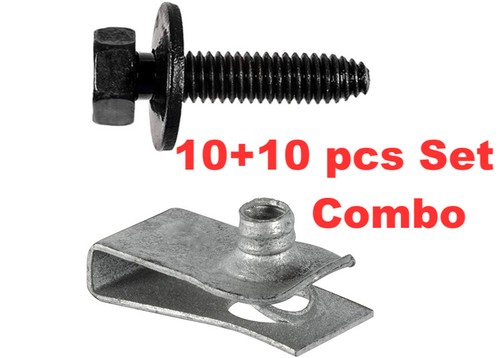 10set Front Bumper U-Nut M4x1.0 + HEX7 Head Bolt Fit GM 11515638 ...