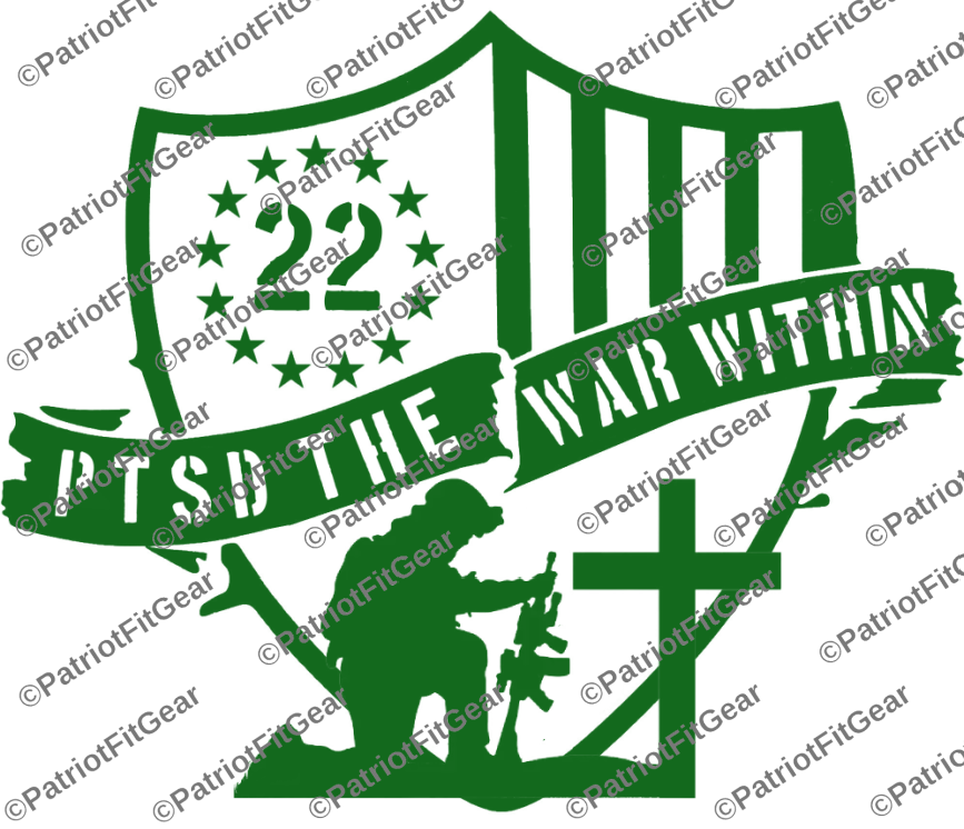 Veteran 22,PTSD The War Within,12"x10",Support Our Troops,Military ...