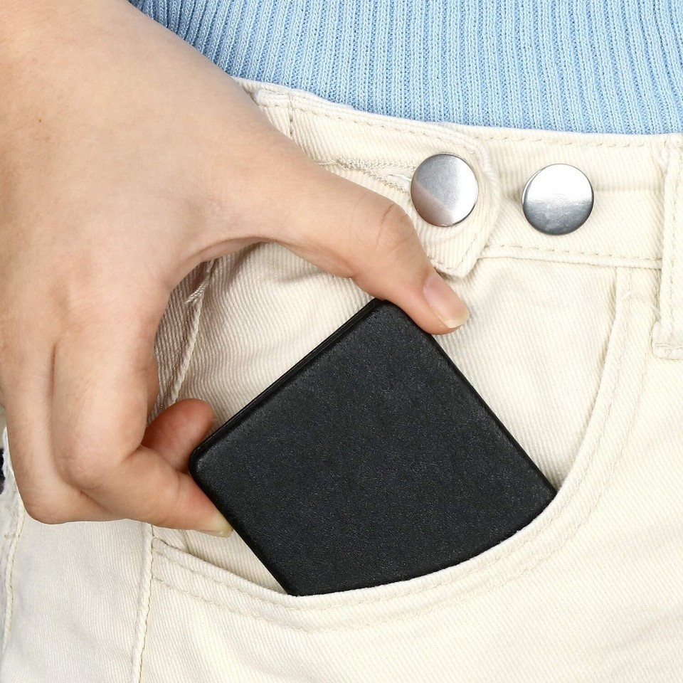 Compact Vanity Mirror for Men, Black, Travel Makeup Mirror for Handbag ...