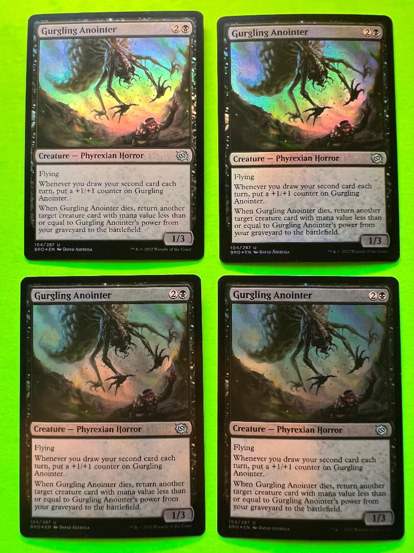 MTG The Brothers' War ( Gurgling Anointer ) 4 FOIL Cards 104/287 Magic ...