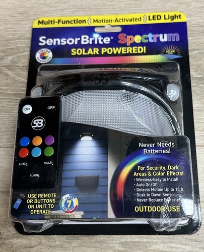 NEW Sensor Brite Spectrum Outdoor Solar LED Light Security Motion ...