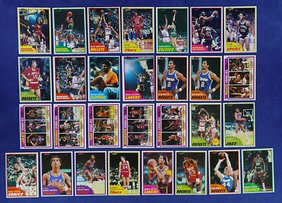 1981 TOPPS BASKETBALL STAR RC HOF LOT OF 29 MOSTLY DIFFERENT MINT ...