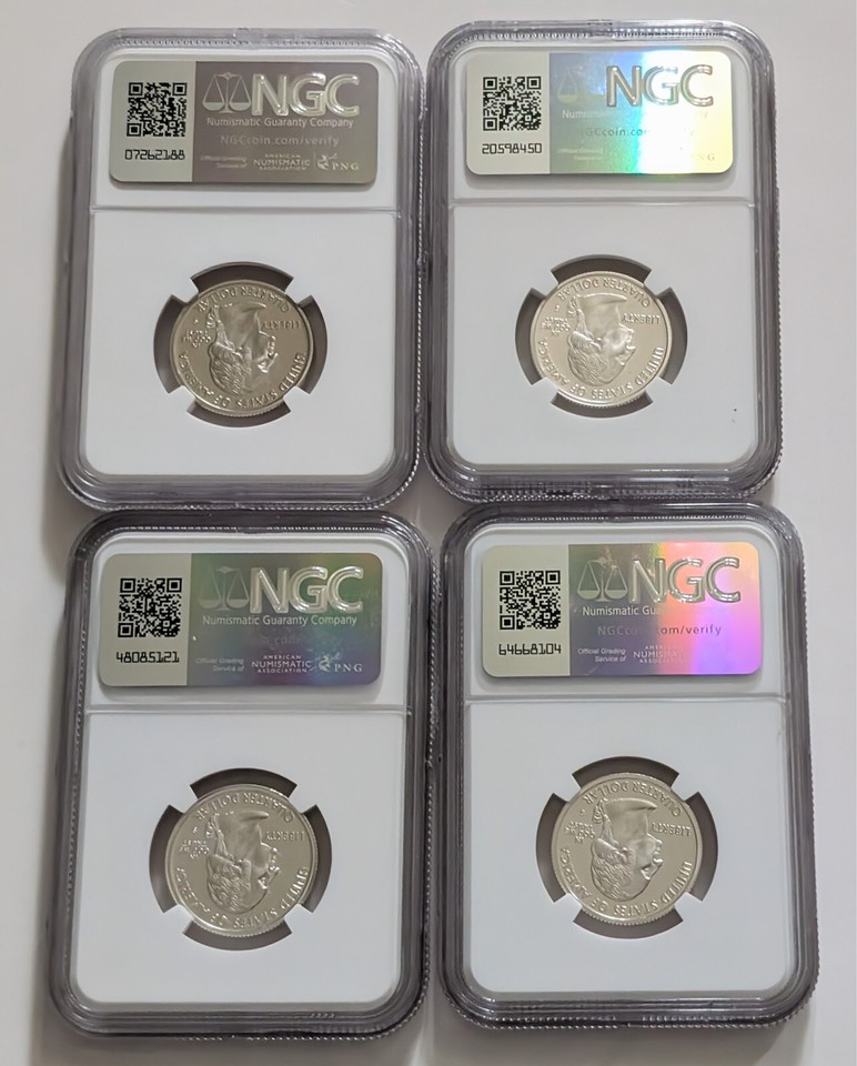 4 SILVER 25C NGC PF69 ULTRA CAMEO SILVER STATE COINS (IN LA MI AND FL ...