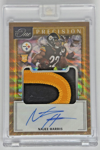 2021 Panini One NAJEE HARRIS Precision Rookie Patch Auto Sealed GOLD ...