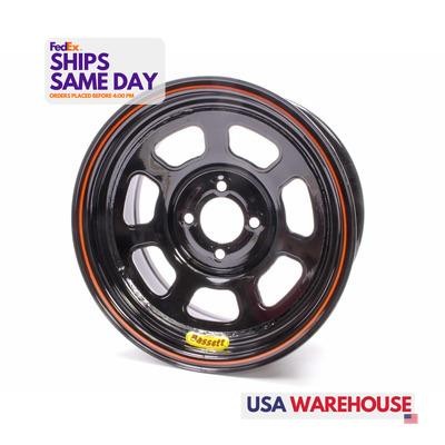 Bassett BAS47SH2 Powder Coated Black Steel 14 Inch Wheel Rim 4x3.94 ...