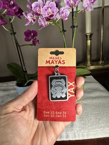 NEW Messes Mayas Maya Aztec symbol logo Keychain Ring YAX Hencho En ...