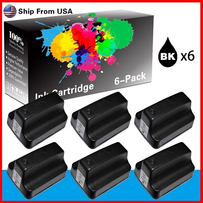 6-Pack 02XL Black Ink Cartridge Fit For Photosmart 3110 3210v 3313 ...