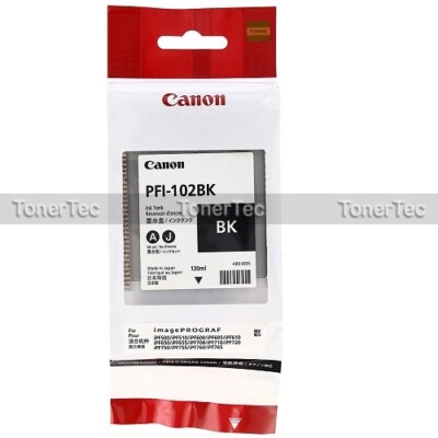 Canon Genuine PFI-102BK BLACK Ink->IPF500/IPF510/IPF600/IPF610/IPF700 ...