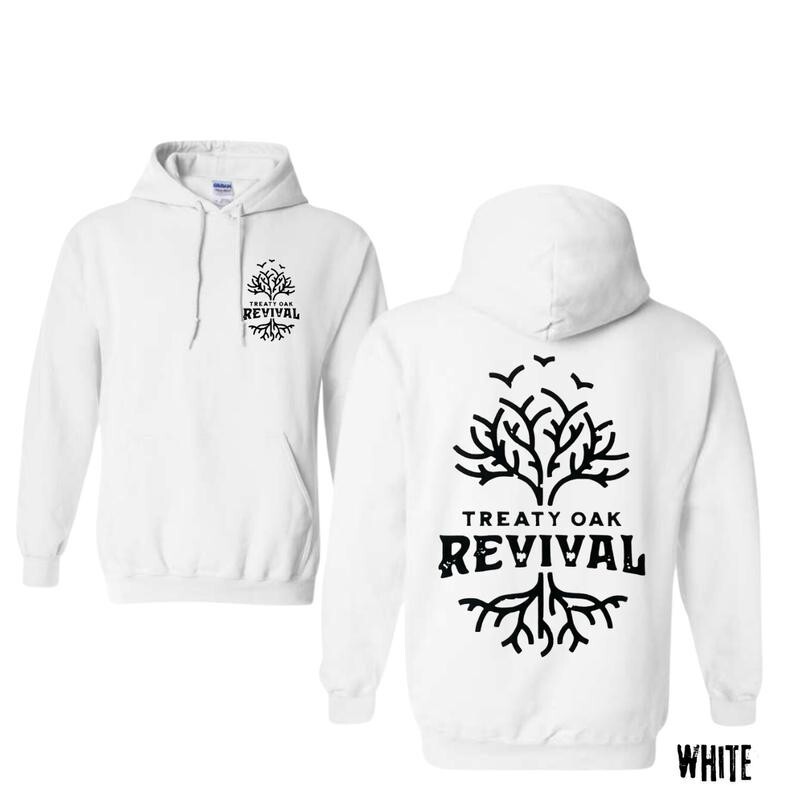 Treaty Oak Revival Hoodie Stylized Oak Tree Design, Casual Long Sleeve ...