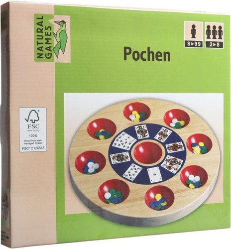 Natural Games Pochen 24,5 cm Pochbrett Strategiespiel Spiel ...