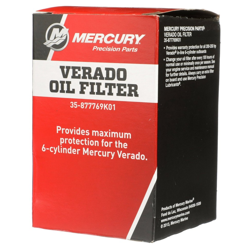 Mercury Marine Verado Outboard Oil Filter For 200HP to 400HP 35 ...