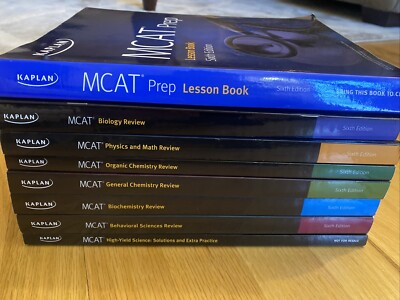 Kaplan MCAT 6th Edition 8 Book + Quick sheets Set Lesson Book Review | eBay