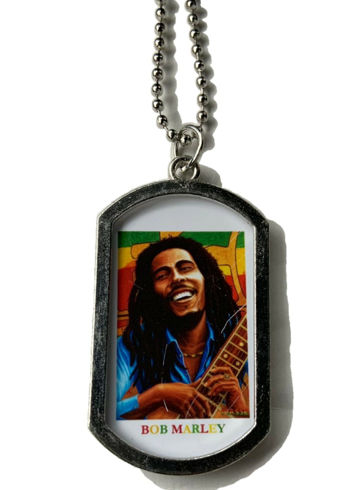 DOG TAG NECKLACE - Bob Marley #1 Jamaica Reggae One Love Peace ...