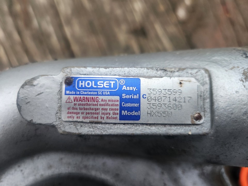 + Cummins Holset HX55W Turbocharger 4024964 (3593599) 3593600 *NOS ...