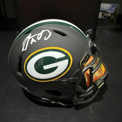 Aaron Rodgers Autographed ORINGAL Flat Black Alternate Mini Helmet ...
