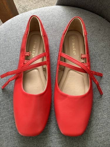 Ladies red PRIMARK Strappy Flat Shoes Size 5 Excellent Condition | eBay
