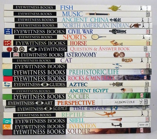 HUGE Big Lot of 22 DK EYEWITNESS BOOKS-HC-Science-History Etc ...