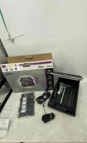 Epson Perfection V600 Black Collectible Photo Scanner With Original Box ...