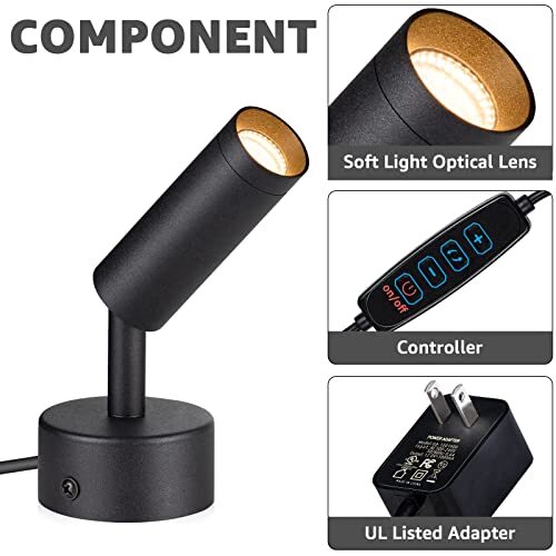 SUNVIE 2 Pack LED Spot Lights Indoor 3000K/4000K/5000K Adjustable Up ...