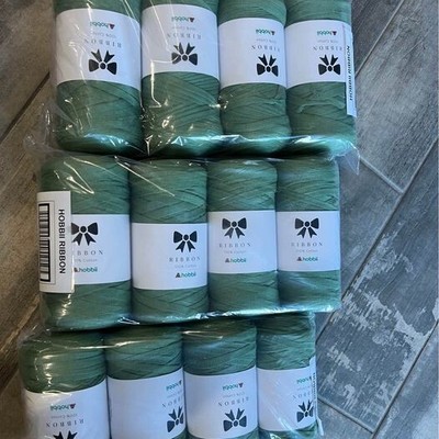 Hobbii 100% Cotton Ribbon Yarn Sage Green | eBay