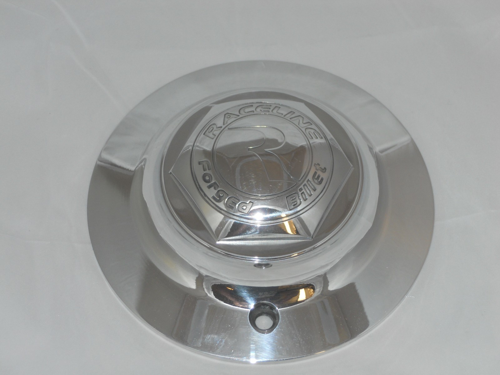 RACELINE WHEEL RIM CENTER CAP 6-3/4" DIA POLISHED ALUMINUM FORGED ...