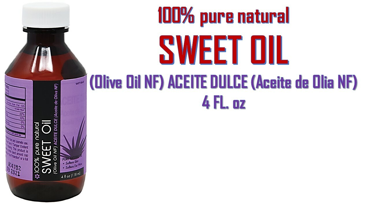 Humco 100% PURE NATURAL SWEET OIL 4oz (OLIVE OIL) SOFTENS SKIN & EAR ...