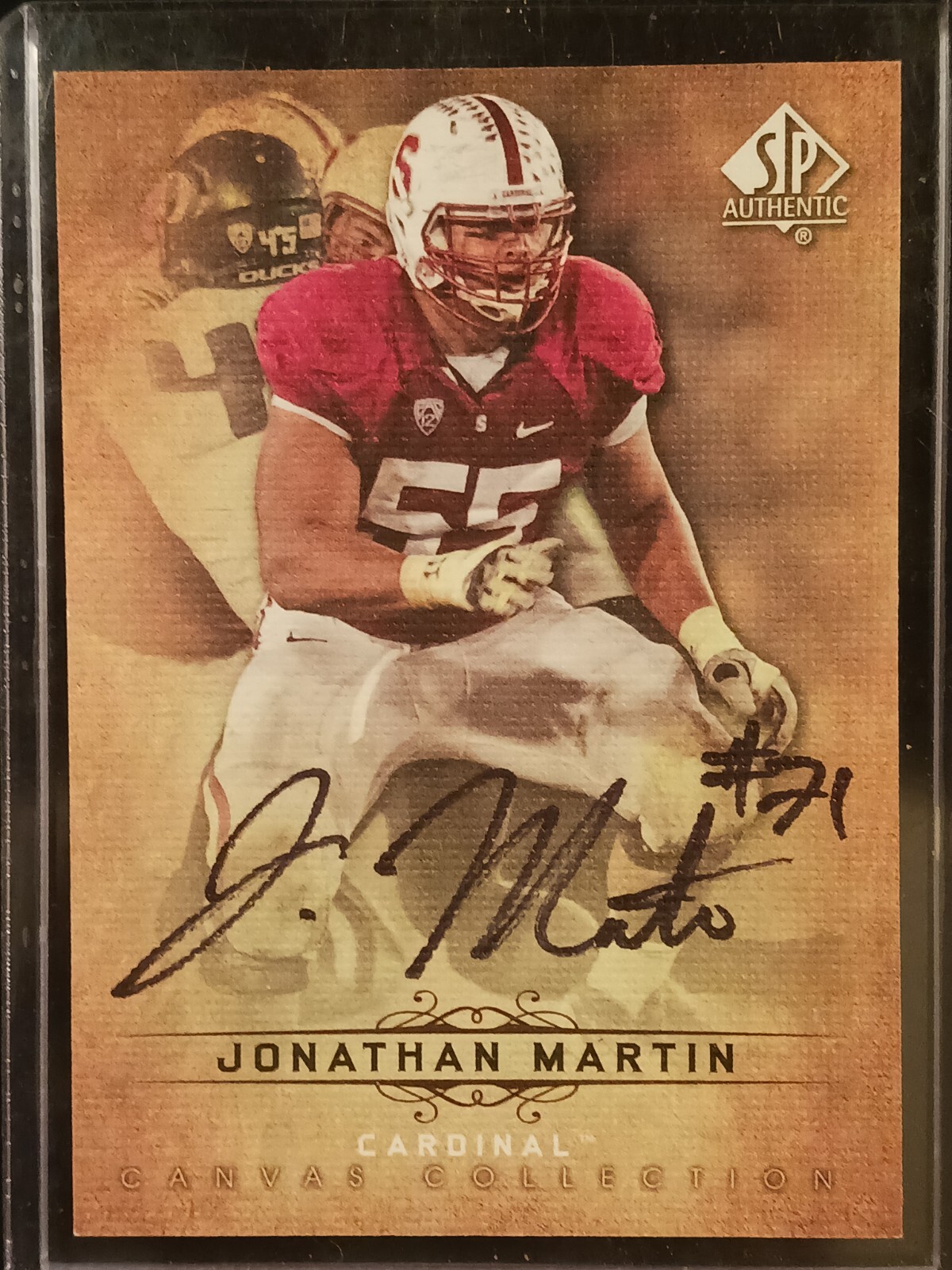 Very Rare Autograph 2012 SP Authentic Canvas Collection Jonathan Martin ...