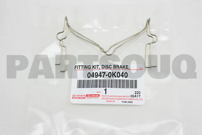 049470K040 Genuine Toyota FITTING KIT, DISC BRAKE, FRONT 04947-0K040 | eBay