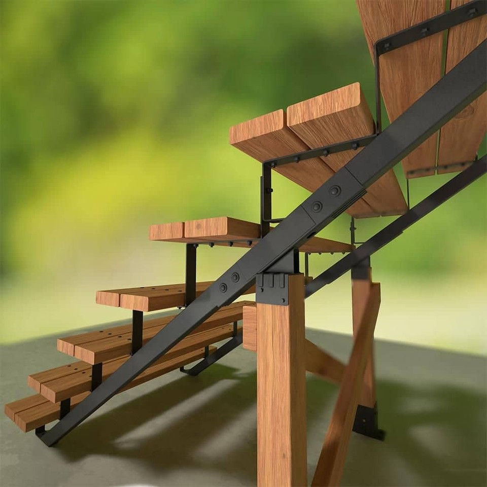 9-Step Steel Stair Riser (Stringer) and Connector Kit in Matte Black | eBay