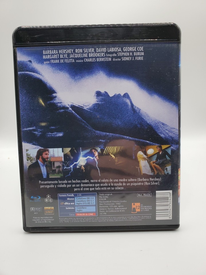 The Entity (1982) Blu-Ray USED (Spanish Package/English Audio) | eBay