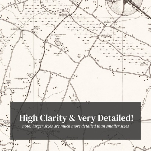 Old Map of Hampton County, SC 1938 - Vintage South Carolina | eBay