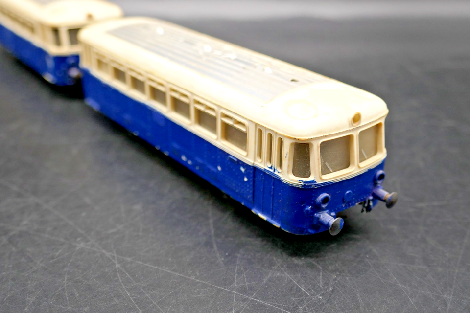 HO Fleischmann Powered & Dummy Pair Railbus Cars Tram Trolley - Runs ...