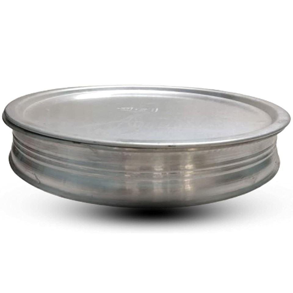 INDALIUM ALUMINIUM URULI POT / WOK WITH LID FOR COOKING & SERVING 15 ...