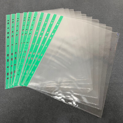 A4 Clear Plastic Punched Poly Pockets - Strong High Quality Filing ...