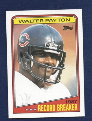 CENTERED RAZOR SHARP 1988 TOPPS FOOTBALL #5 WALTER PAYTON .99 SHIP L956 ...