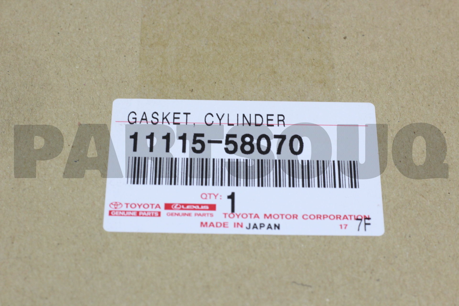 1111558070 Genuine Toyota GASKET, CYLINDER HEAD 11115-58070 | eBay