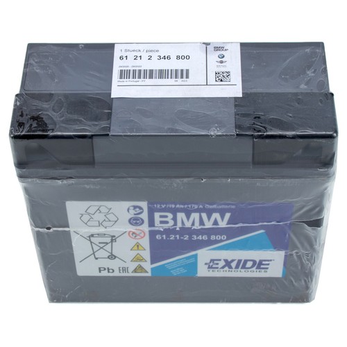 ORIGINAL BMW EXIDE GEL GEL12-19 Motorrad Batterie 12V 19Ah 61212346800 ...