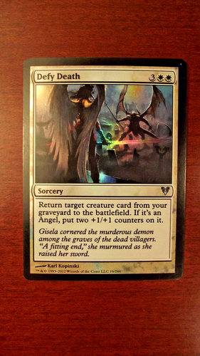 FOIL Defy Death - LP Lightly Played, Avacyn Restored, English MTG Magic ...