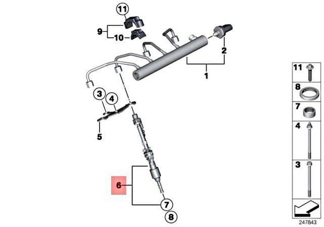 BMW Genuine Fuel Injector 13648625397 Set of 6 for sale online | eBay