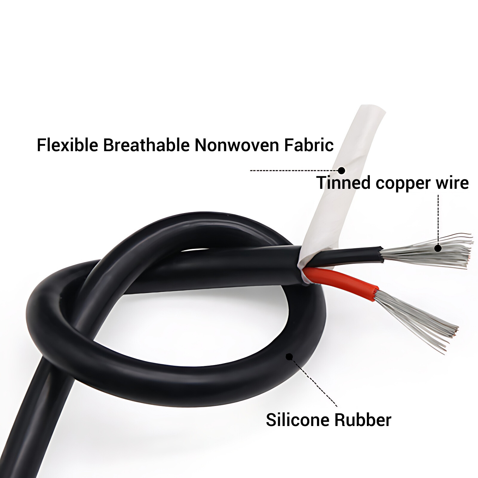 2/3/4 Core Flexible Soft Silicone Wire Cable Tinned Copper Wires 0.3mm² ...