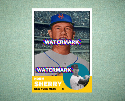 Norm Sherry New York Mets 1963 Style Custom Baseball Art Card | eBay